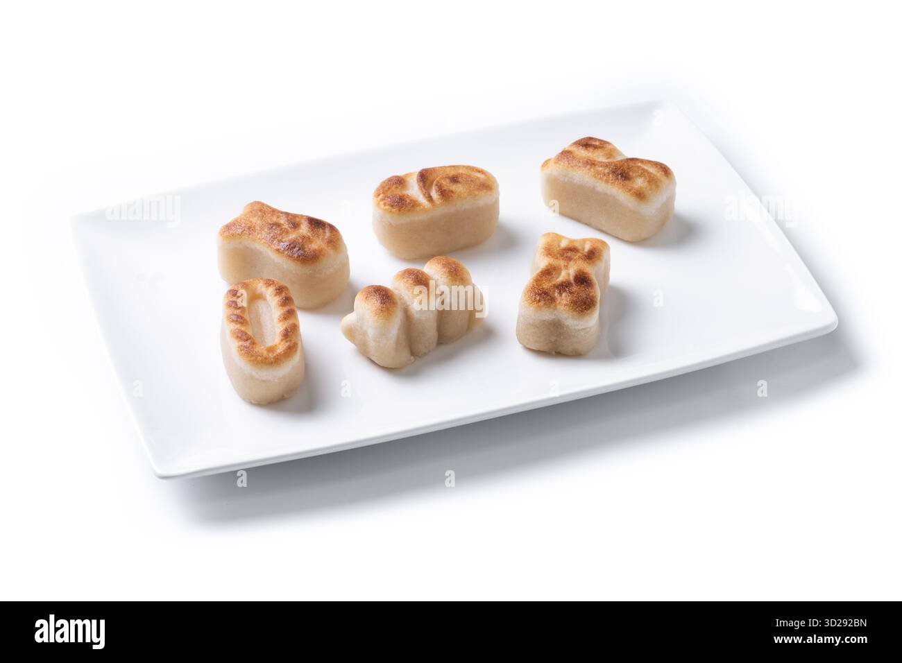 Traditional Spanish marzipan isolated on white background Stock Photo ...