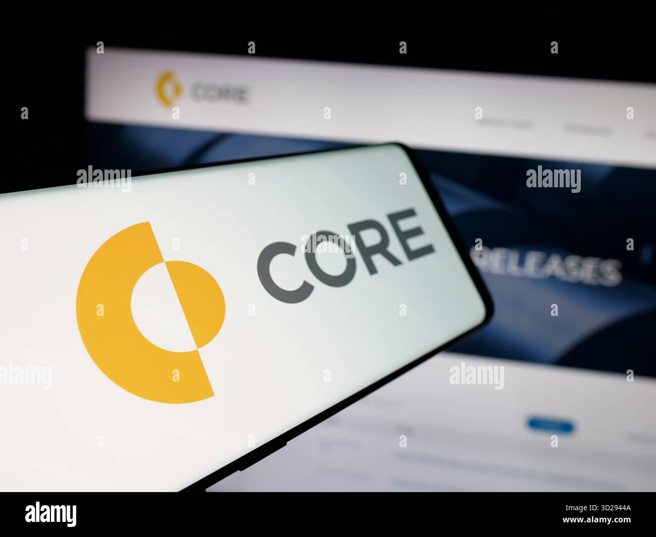 In this photo illustration, a smartphone with the logo of US coal ...