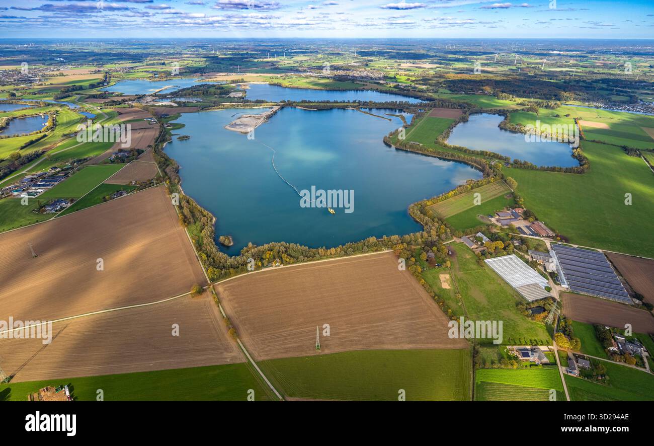 Luftbild, Seenplatte Reeser Meer und Haffensche Landwehr, Seen und ...
