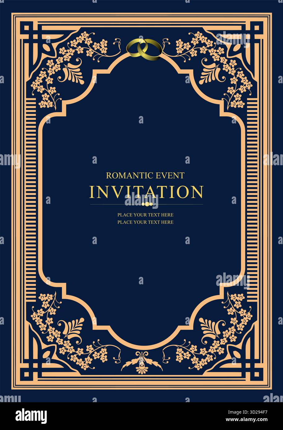 Elegant wedding invitation template hi-res stock photography and images ...