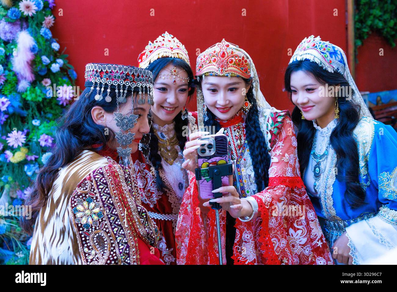 Tourists visit the Grand Bazaar in Urumqi City, northwest China's ...