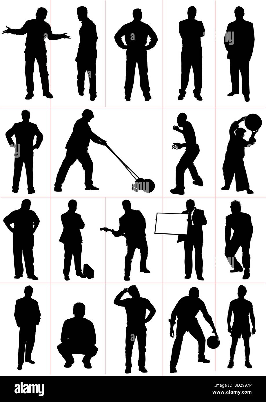 Playing men in casual Stock Vector Images - Alamy