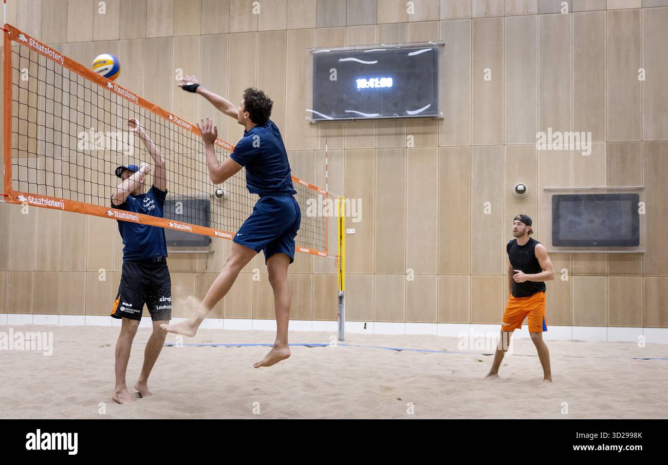 THE HAGUE - Stefan Boermans, Matthew Immers, and Ruben Penninga during ...