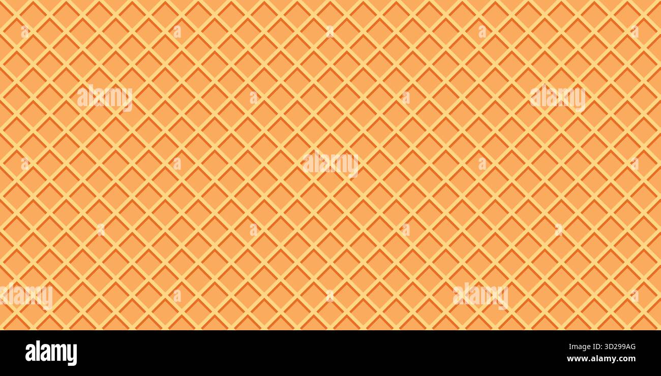 Waffle abstract background with rhombus elements. Simple yellow art ...