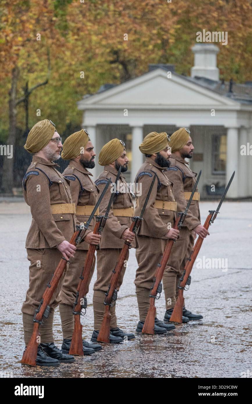 Wellington Barracks, London, UK. 29th Oct, 2025. 1914 Sikhs ceremonial ...