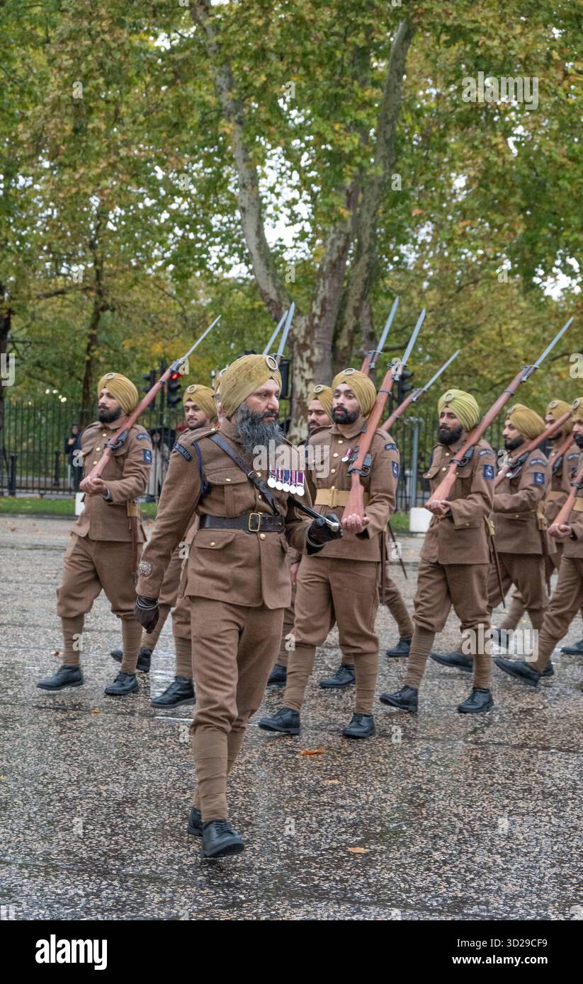 Wellington Barracks, London, UK. 29th Oct, 2025. 1914 Sikhs ceremonial ...