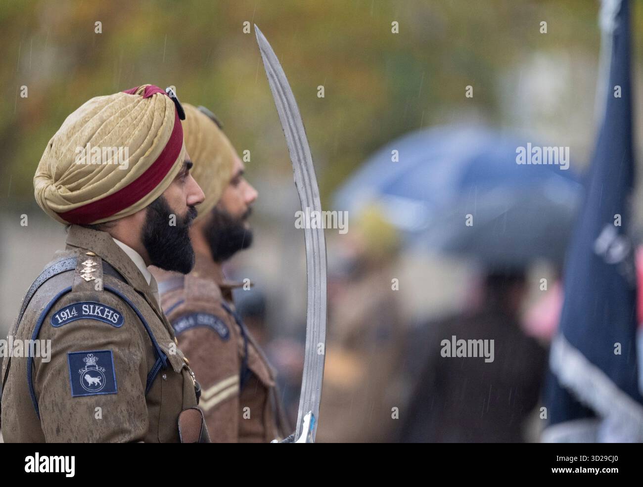 Wellington Barracks, London, UK. 29th Oct, 2025. 1914 Sikhs ceremonial ...