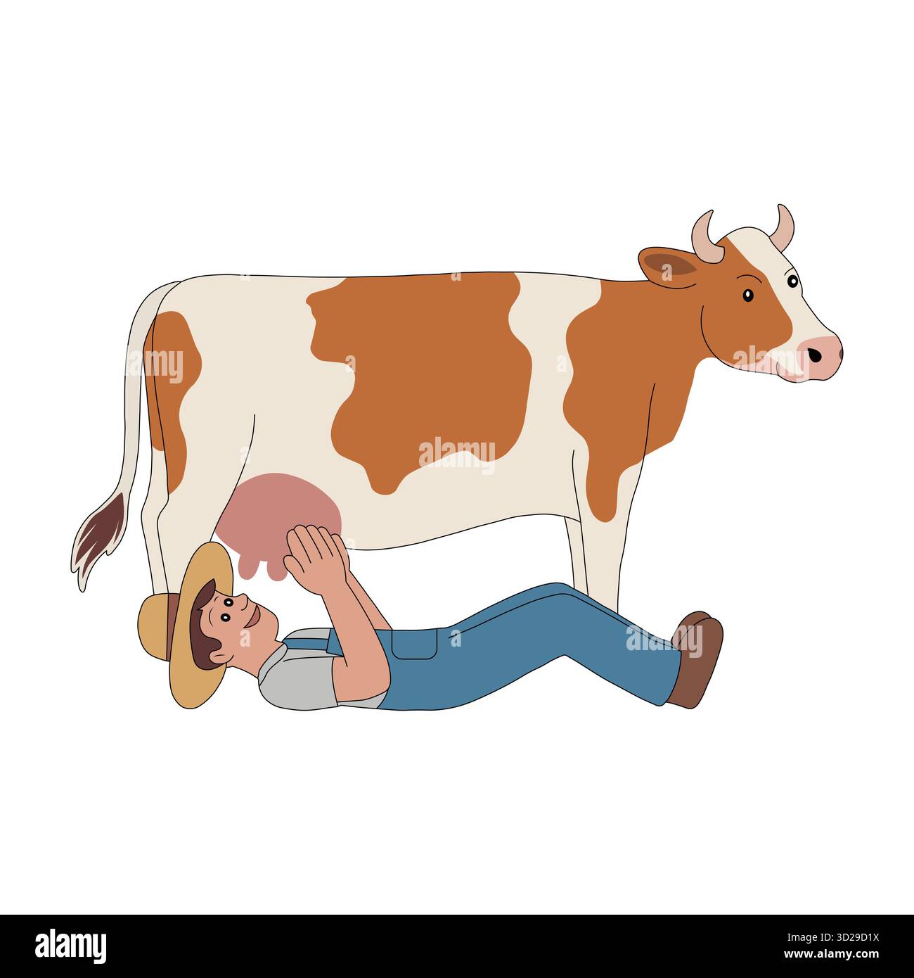Illustration farmer farm worker Stock Vector Images - Alamy