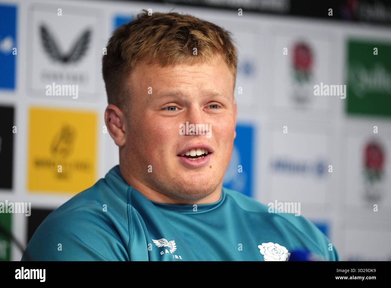 England's Fin Baxter during a press conference at the Allianz Stadium ...