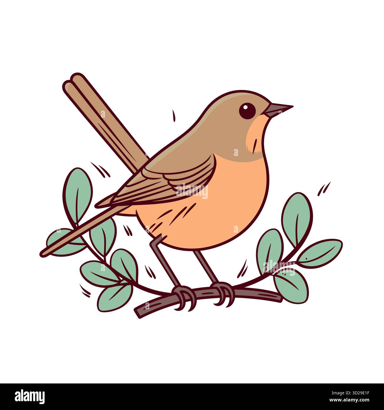 Cartoon bird resting on Stock Vector Images - Alamy