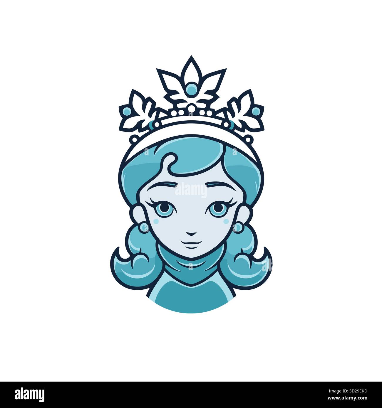 Elegant woman crown blue Cut Out Stock Images & Pictures - Alamy