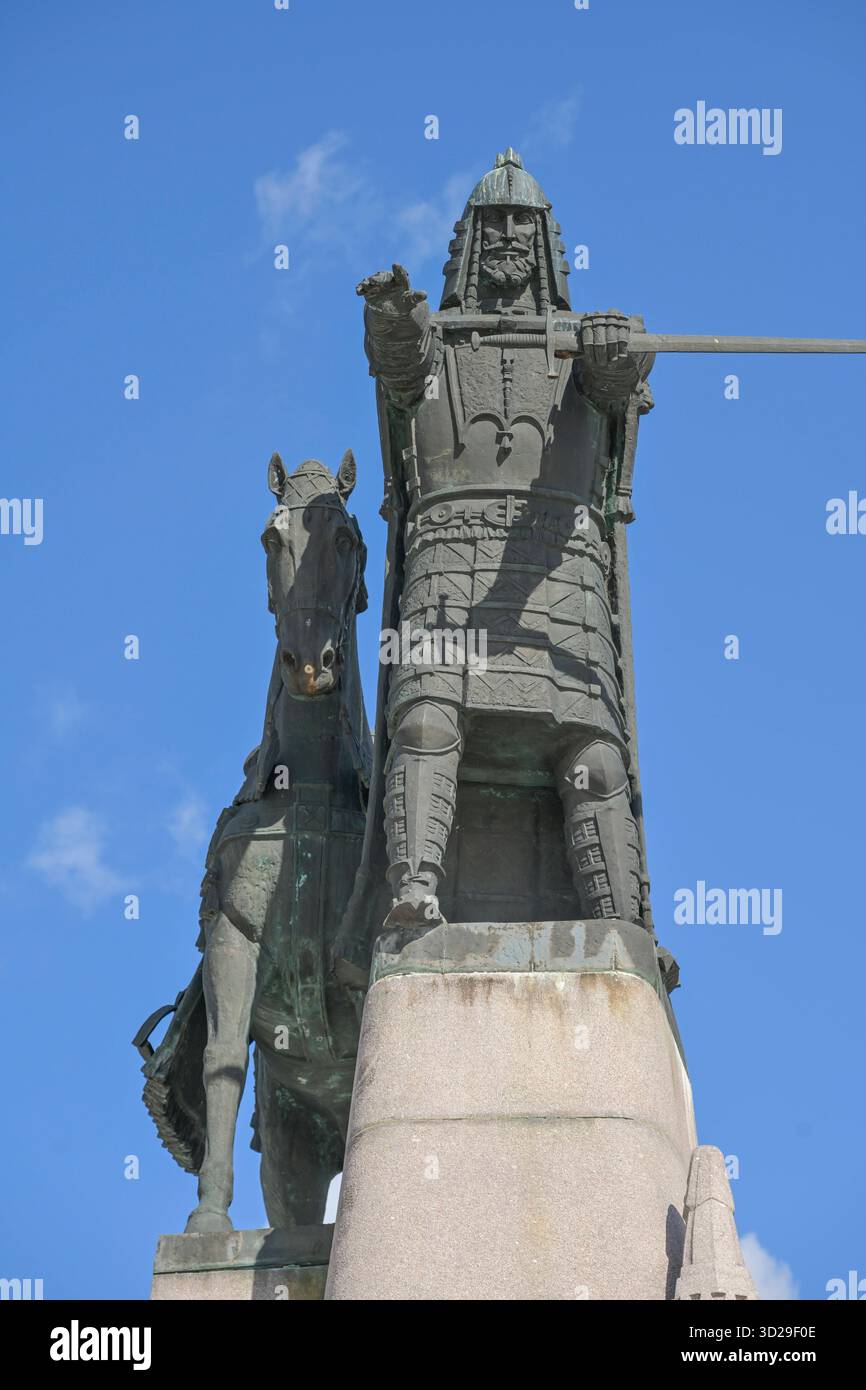 Statue Großfürst Gediminas, Kathedralenplatz, Vilnius, Litauen ...
