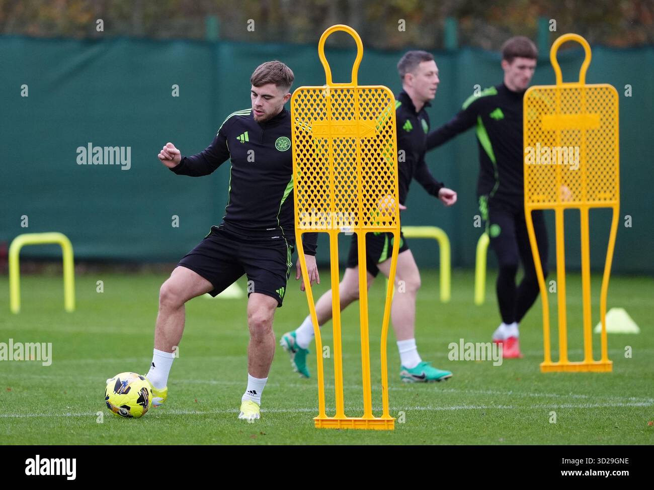 Celtic's James Forrest during a training session at the Lennoxtown ...