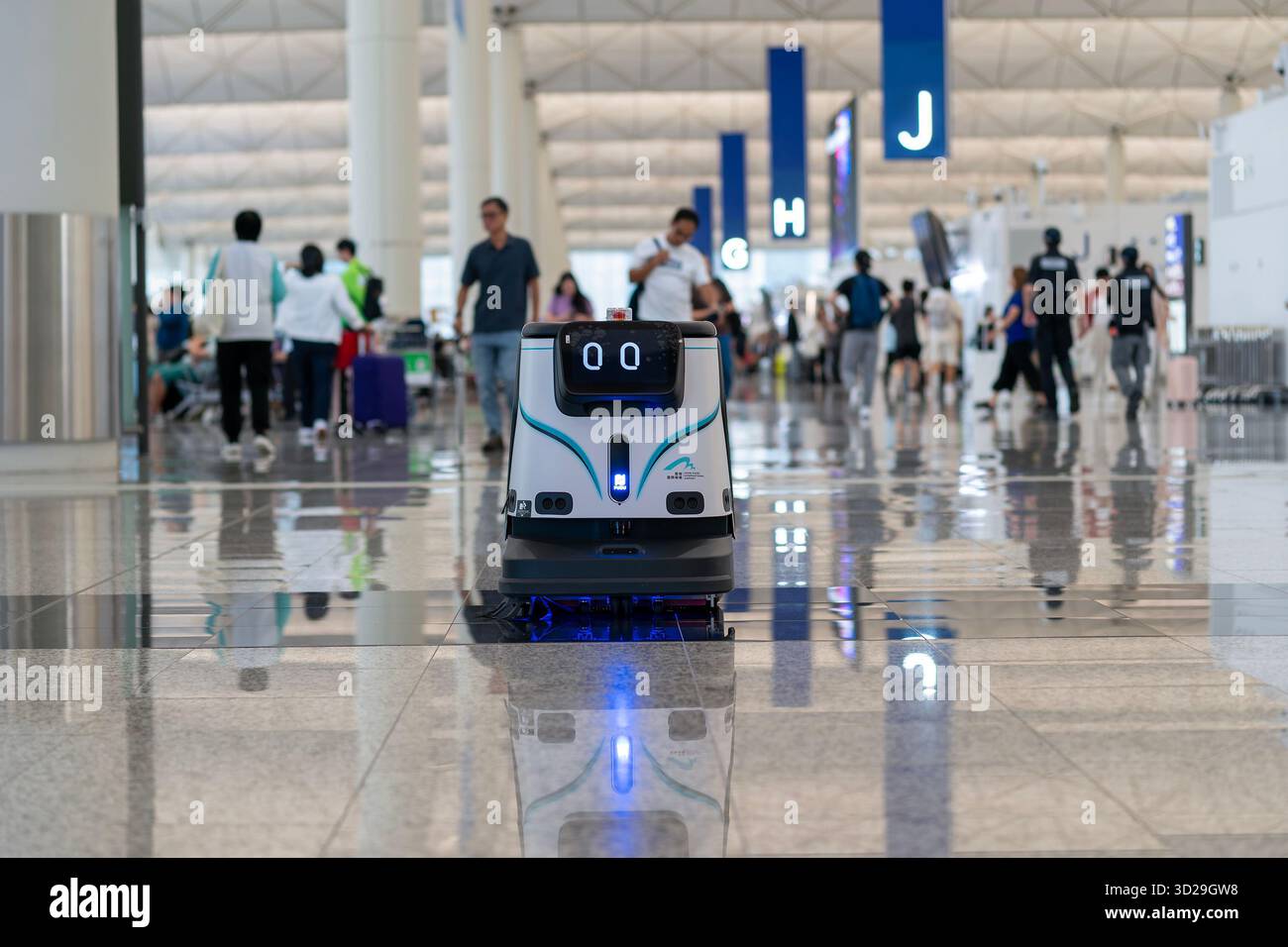 Hong Kong, China - September 20, 2025: An autonomous cleaning robot ...