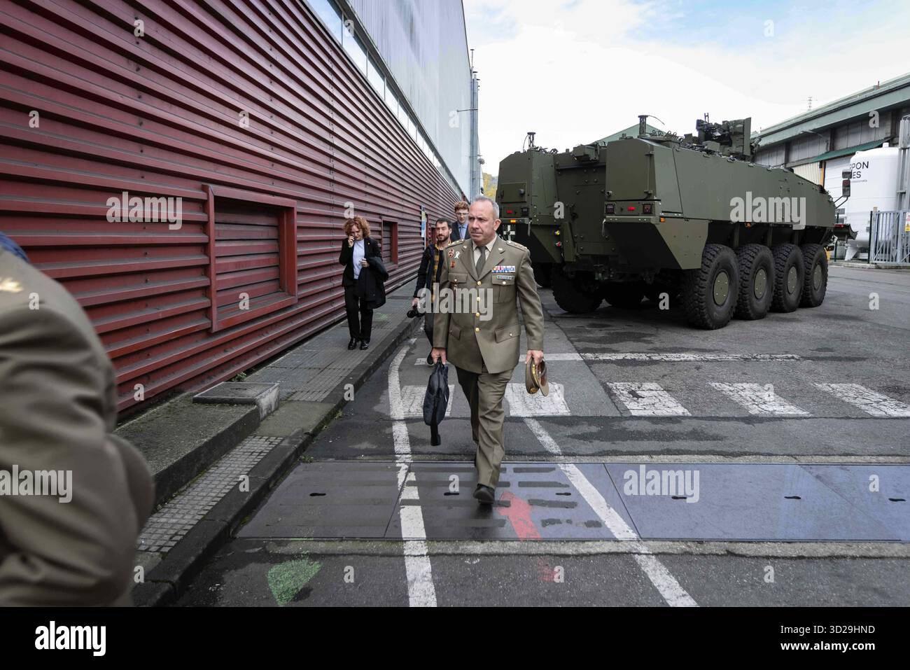 Hunter armored vehicles during a visit to the GDELS-SBS factory in ...