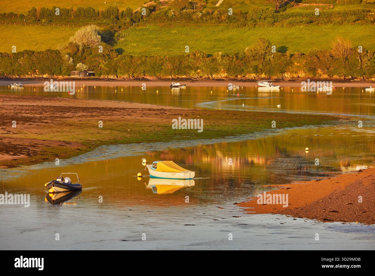The estuary of the River Avon, at Bantham, Devon, Great Britain Stock ...