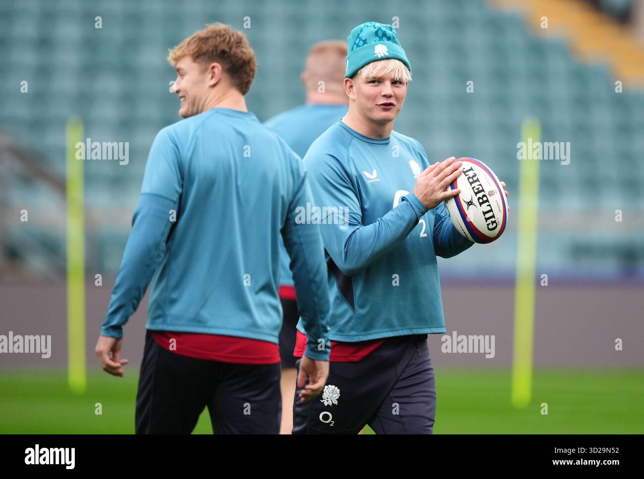 England's Henry Pollock (right) and Fin Smith during the Captain's Team ...