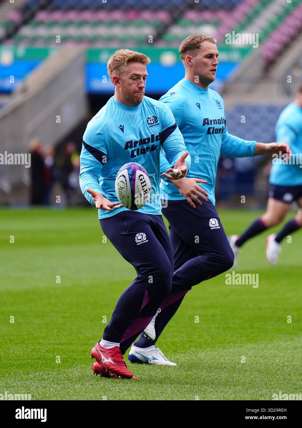 Scotland's Kyle Steyn during the Captain's Team Run at Scottish Gas ...