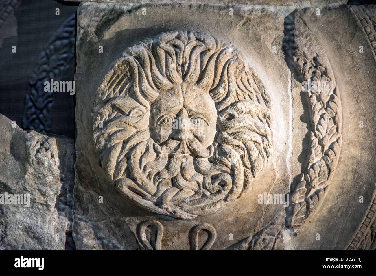 Gorgon's head which was discovered in 1790 Stock Photo - Alamy