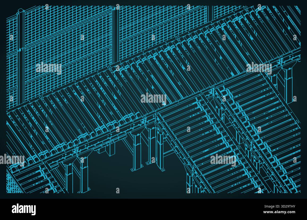 Conveyor warehouses factories isometric hi-res stock photography and ...