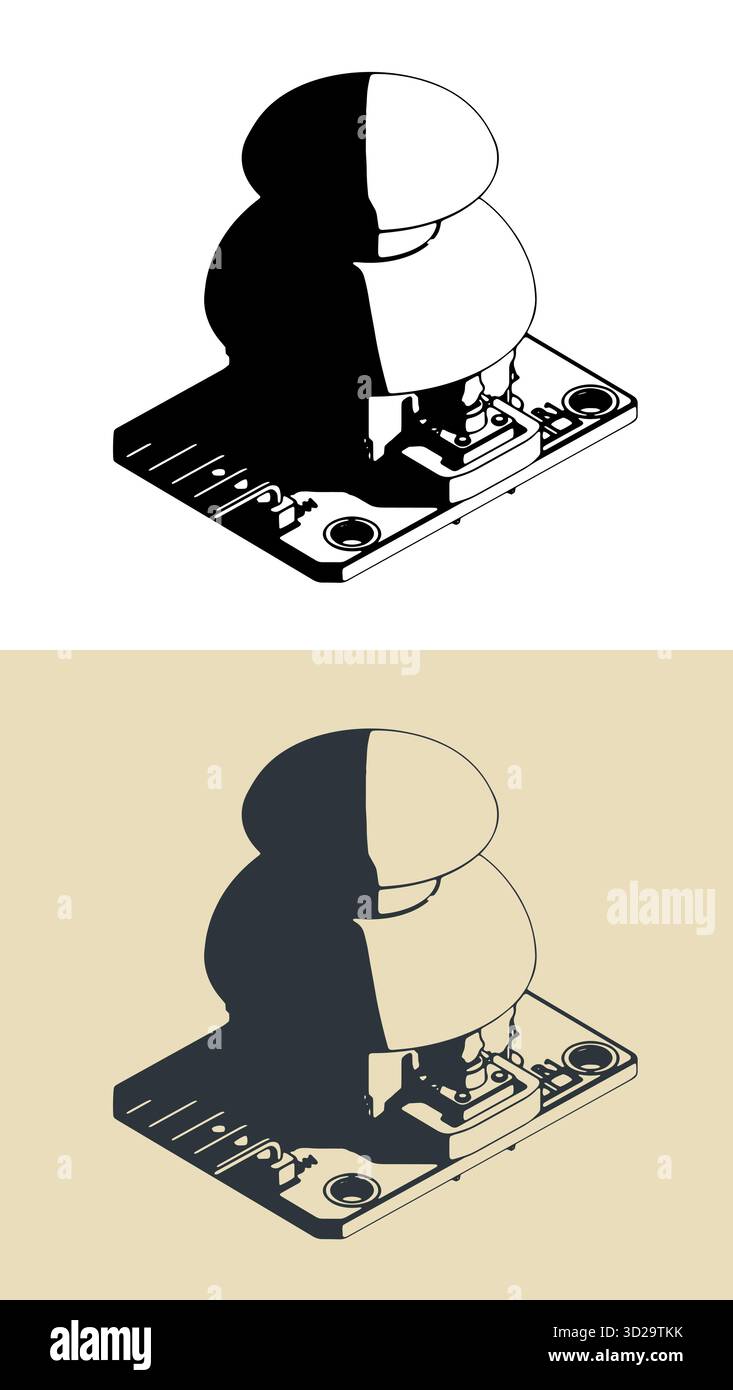 Joystick module for arduino stylized vector illustrations Stock Vector ...