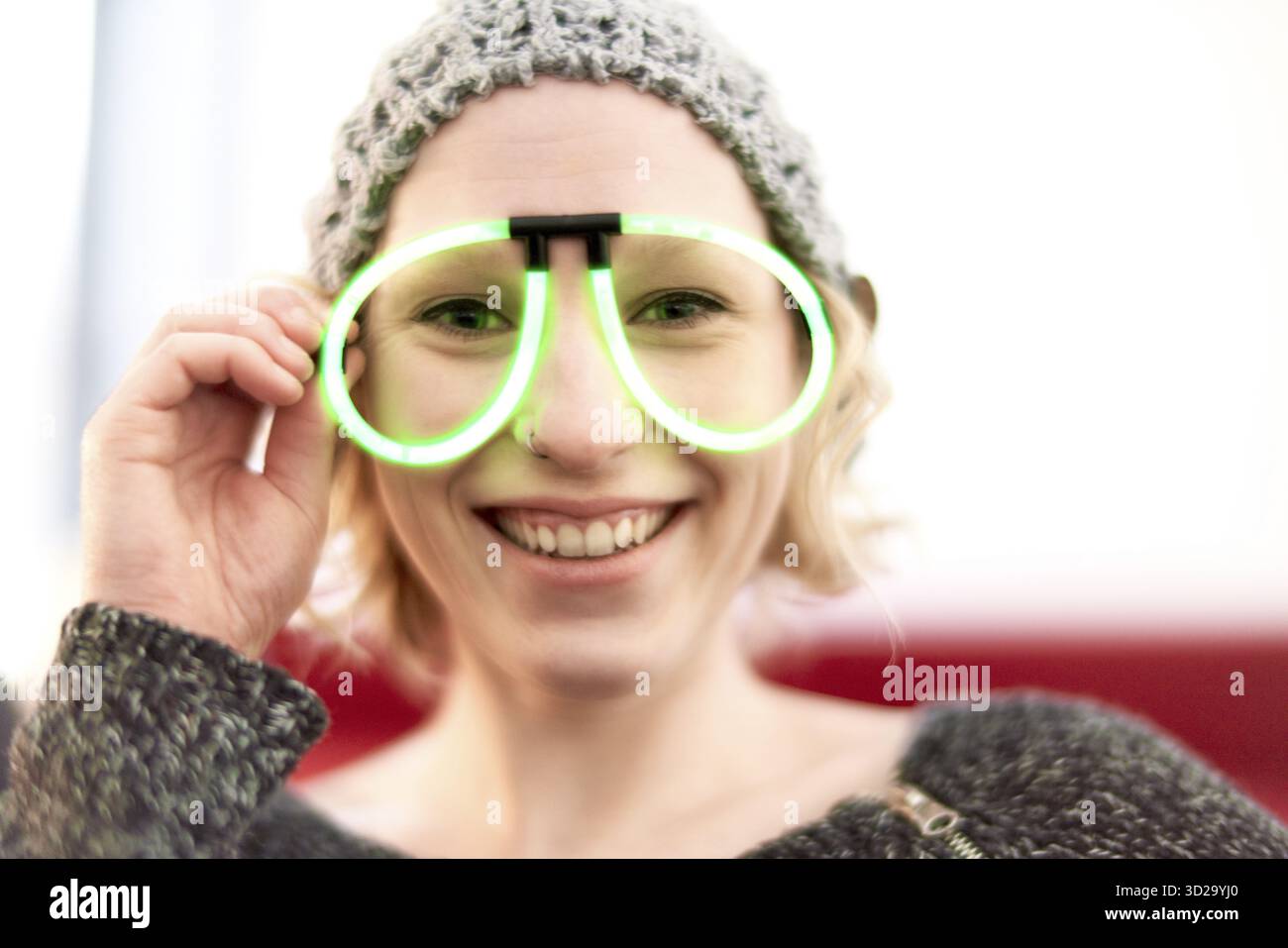 Woman unusual frame glasses hi-res stock photography and images - Alamy