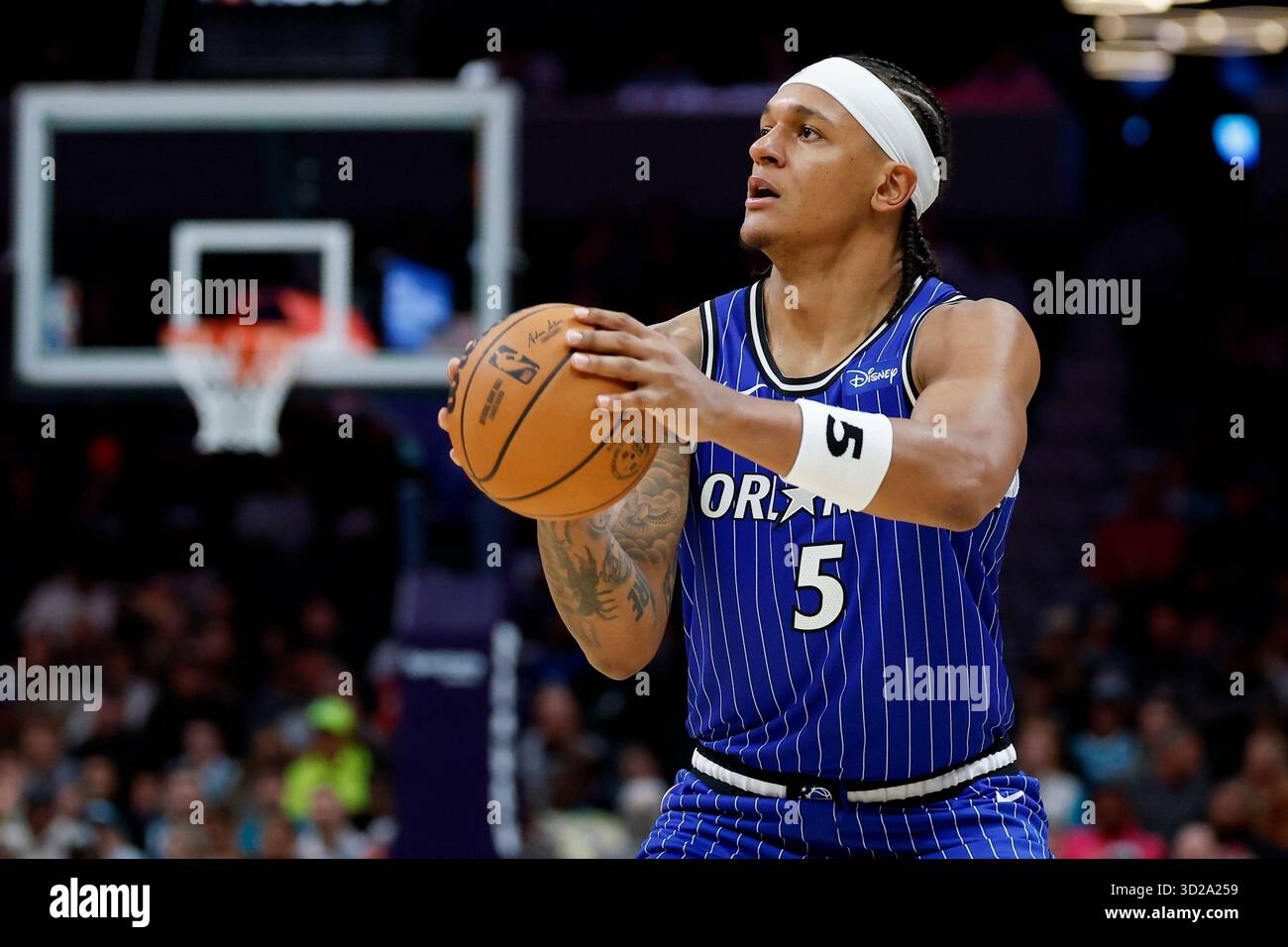 Orlando Magic forward Paolo Banchero looks to shoot against the ...