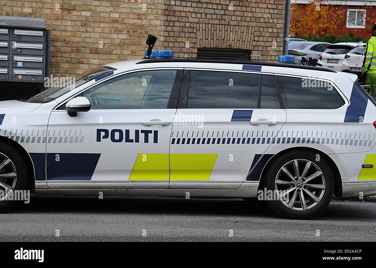 Copenhagen/ Denmark/13 oct. 2025 / danish police drives german VW volks ...