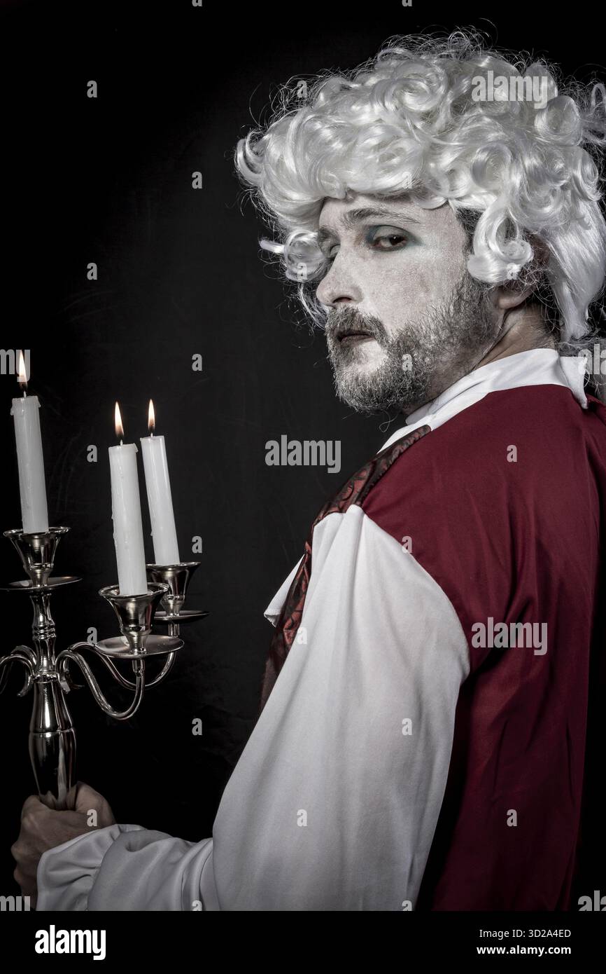 19th century, gentleman rococo era wig Stock Photo - Alamy