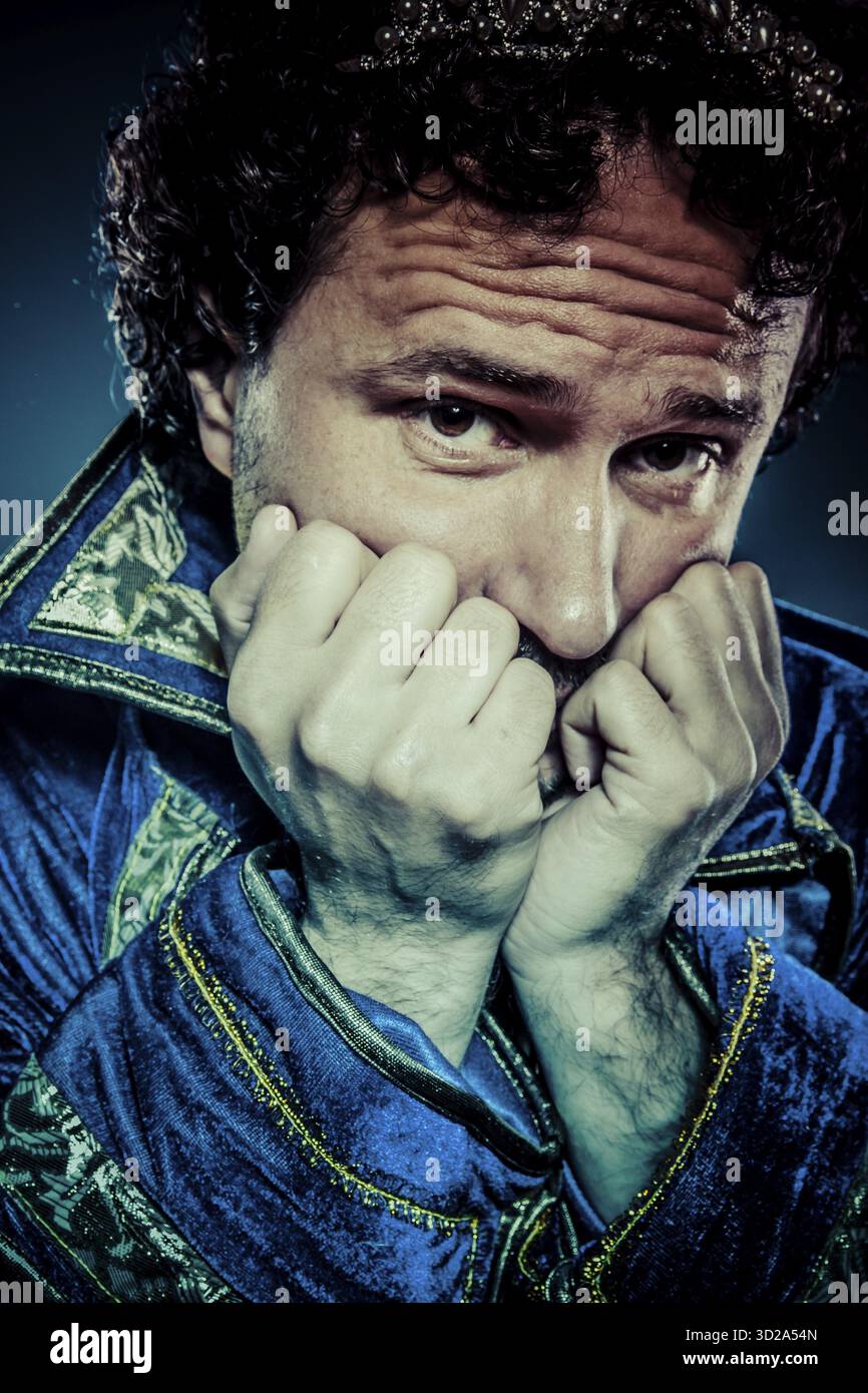 Blue prince, nobility concept, funny fantasy picture Stock Photo - Alamy