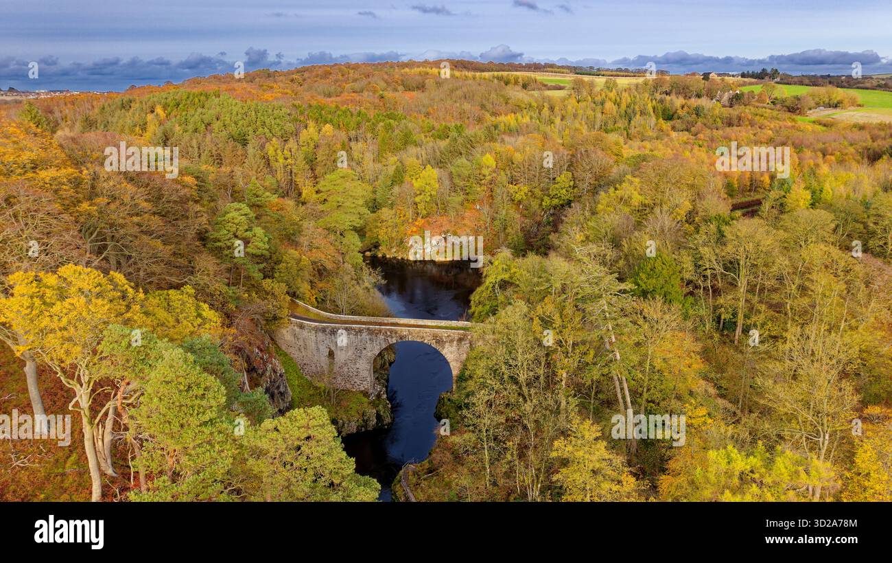 Bridge of Alvah Banff Scotland semicircular rubble arch bridge over the ...