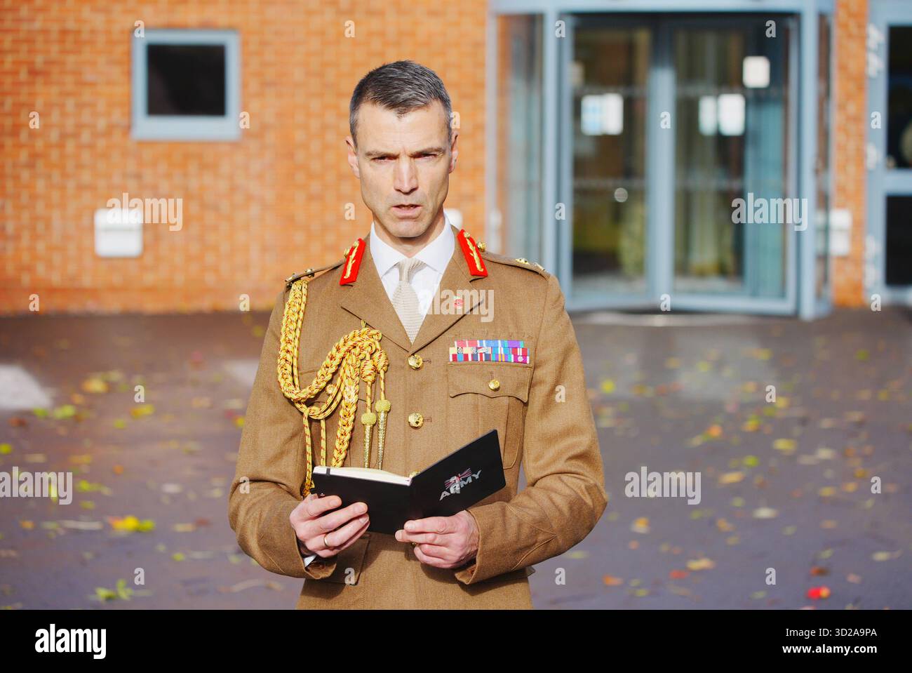 Major General Jon Swift, Assiatant Chief of the General Staff, speaks ...