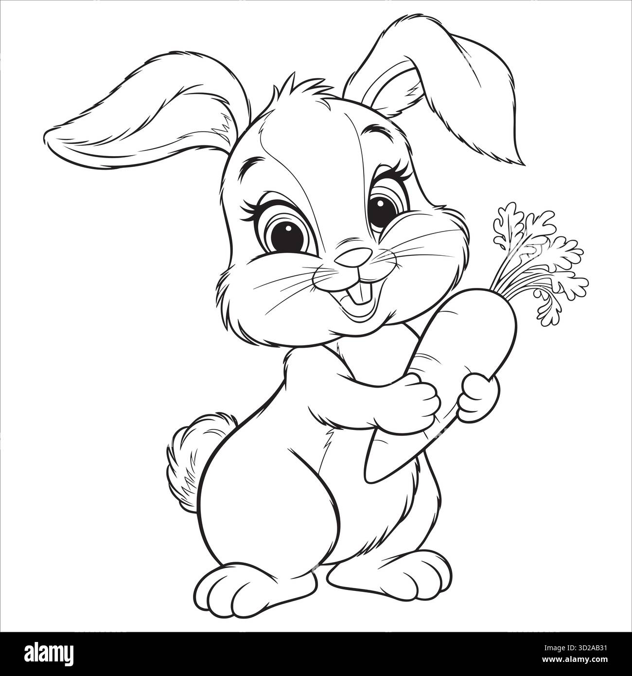 Rabbit sitting on forest Stock Vector Images - Alamy