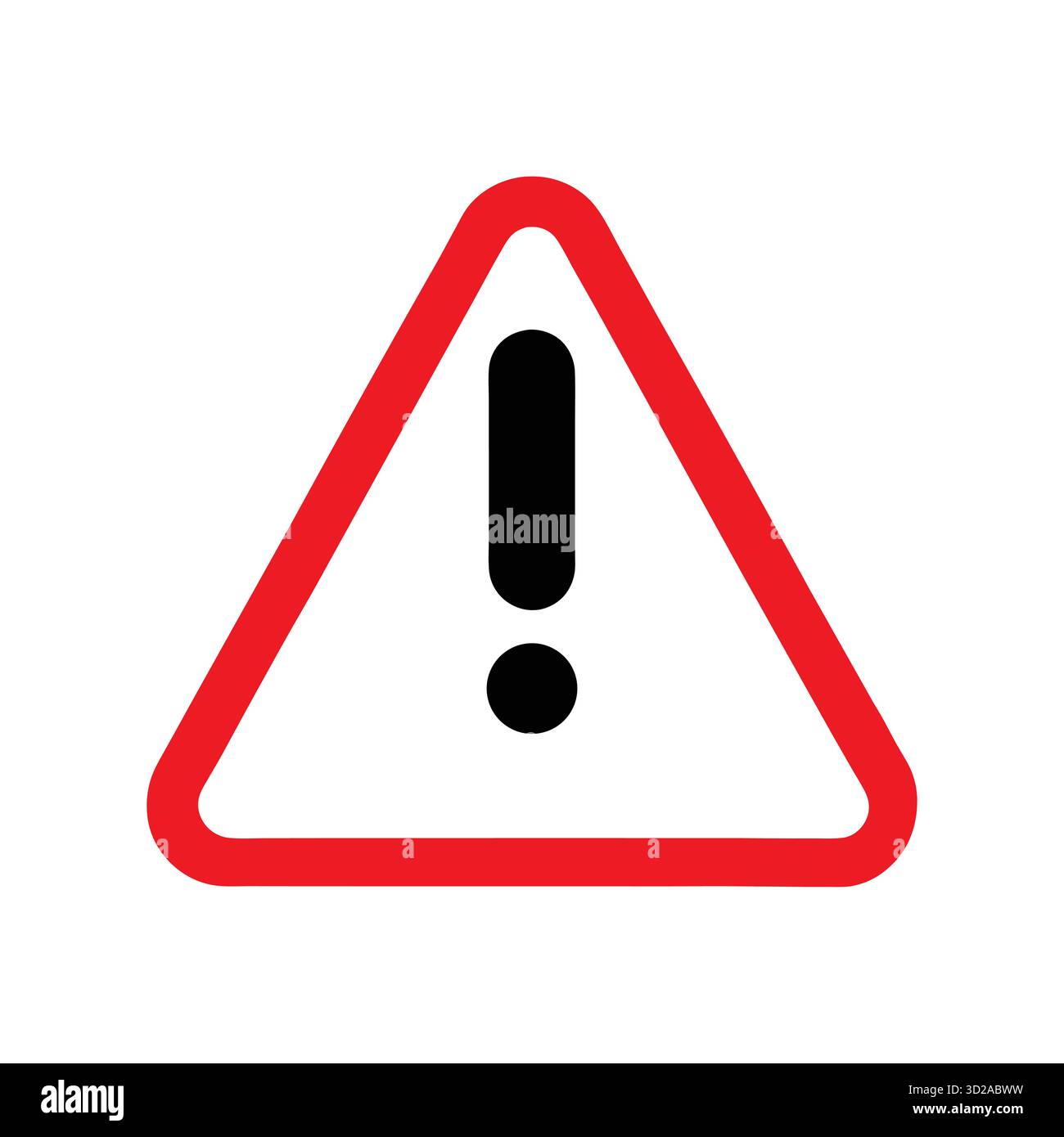 Red Triangle Warning Sign with Exclamation Point Symbol for Danger and ...