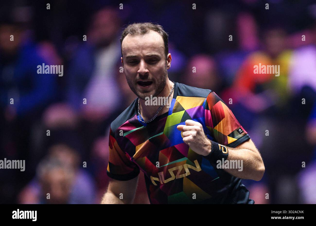 Simon Gauzy of France During the 16th WTT Champion Montpellier Final on ...