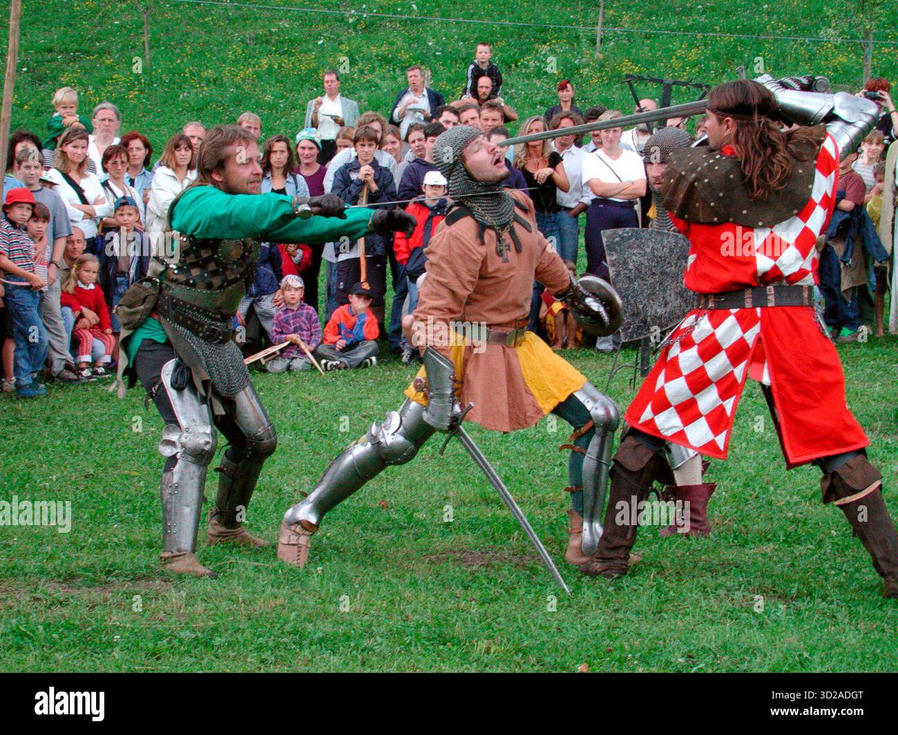 knight at a sword fighting at a medieval reenactment, european history ...