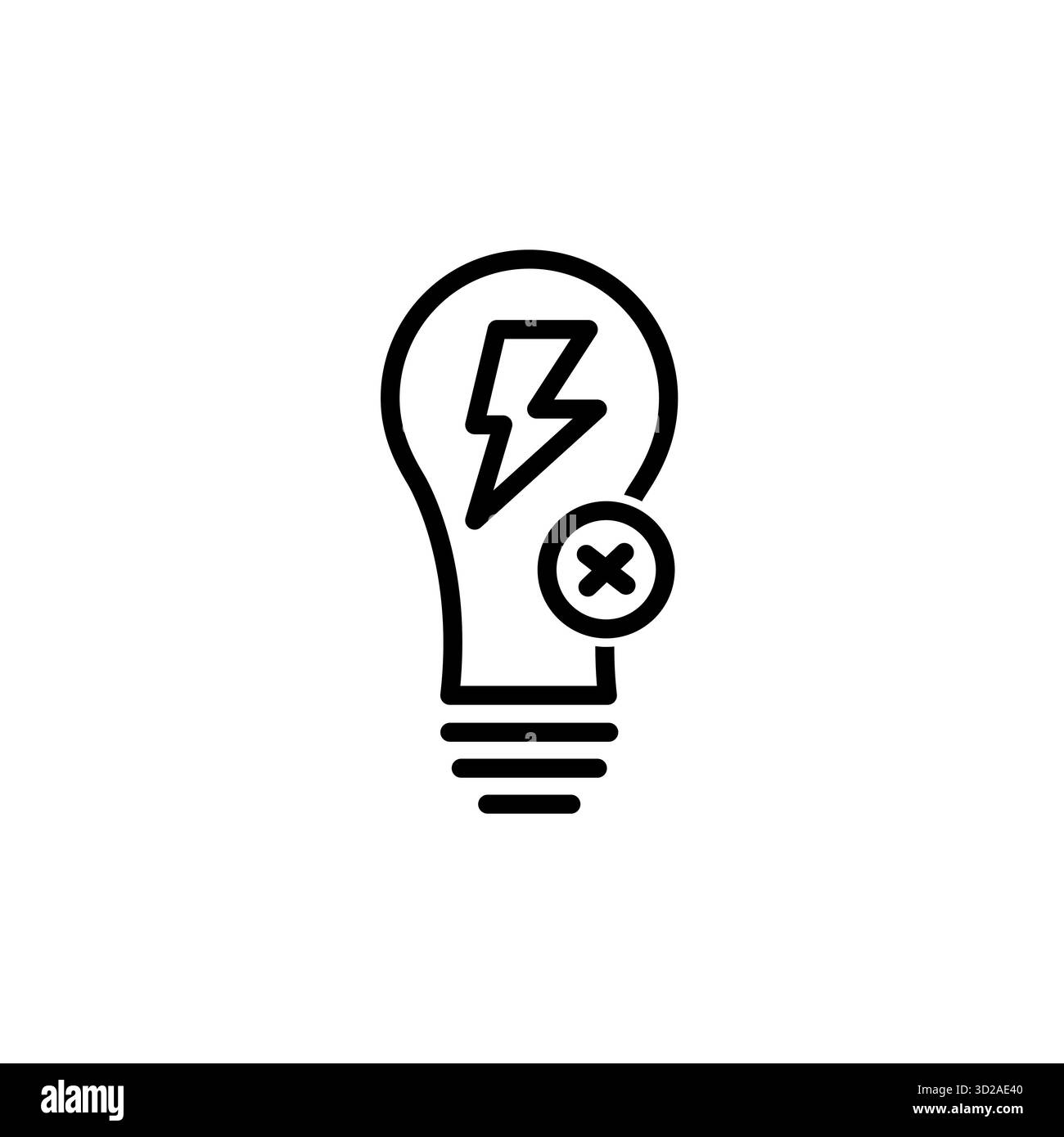 Power outage symbol electricity Black and White Stock Photos & Images ...