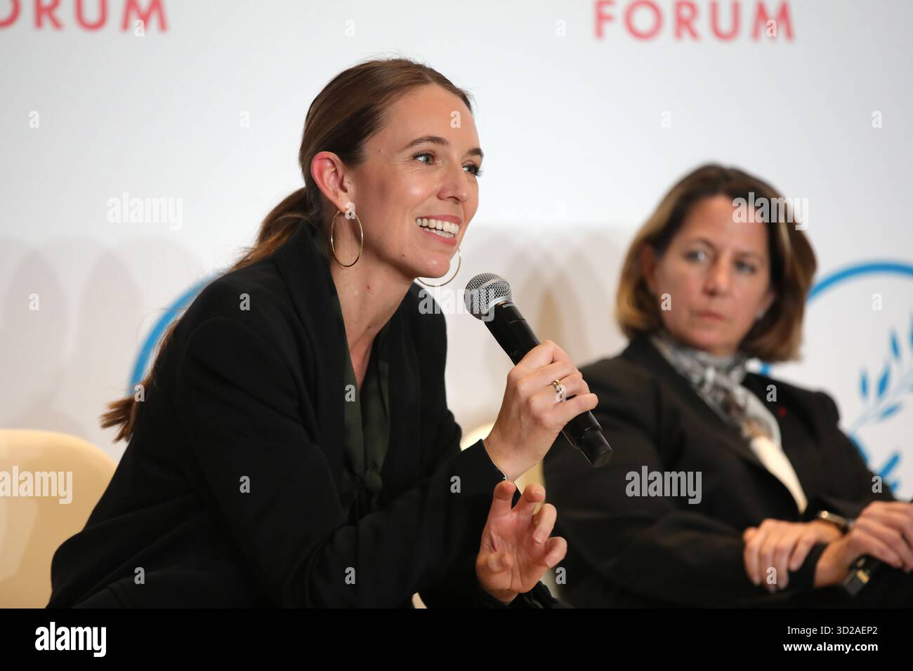 Paris, France, wednesday on 29 october 2025, (L-R) Jacinda Ardern ...