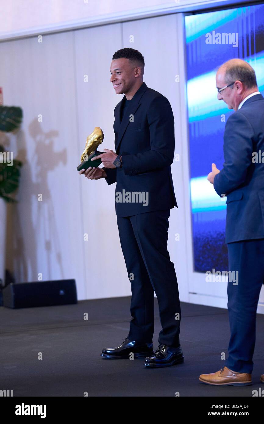 Madrid. Spain. 20251031, Kylian Mbappe attends the ceremony of delivery ...