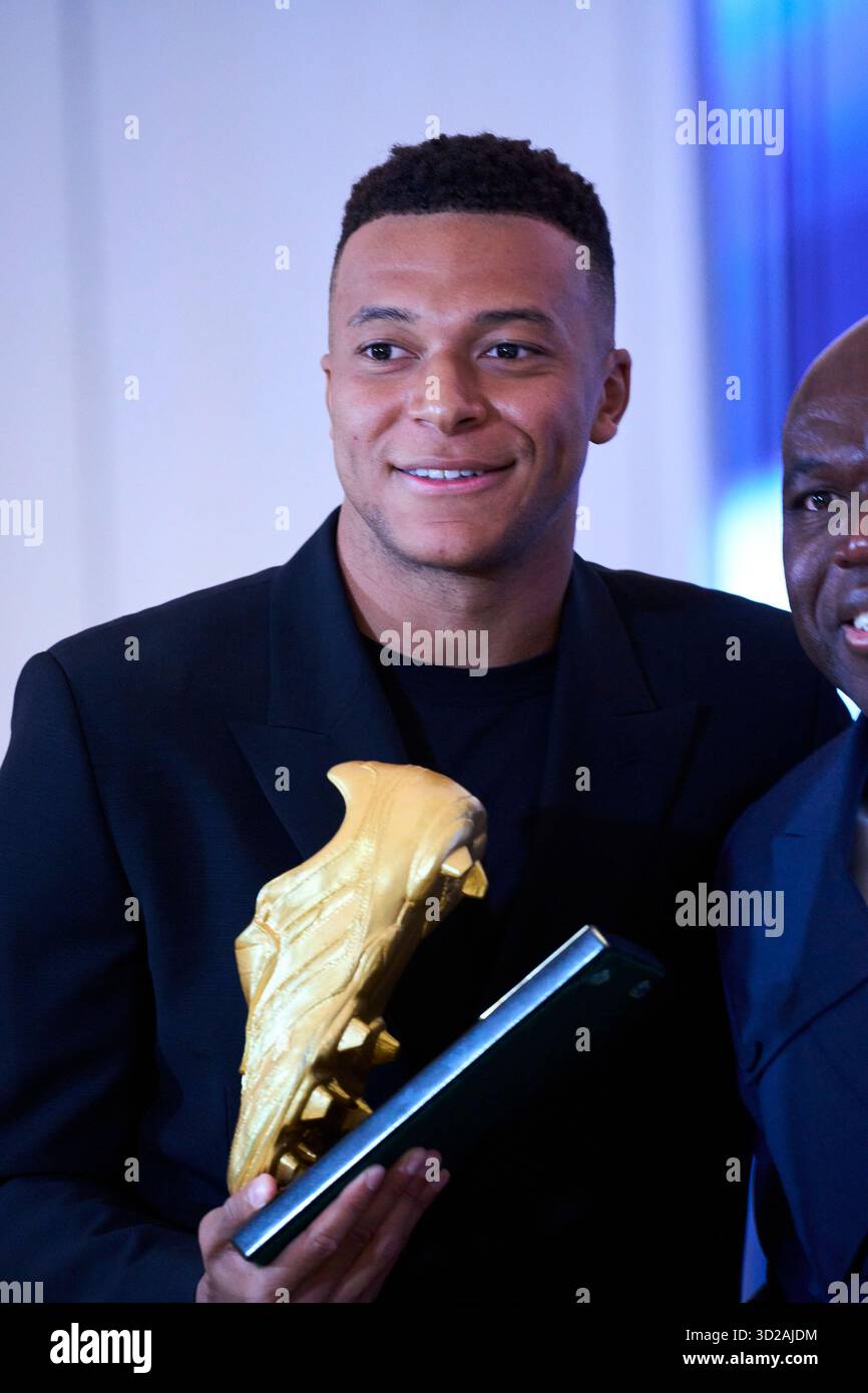 Madrid. Spain. 20251031, Kylian Mbappe attends the ceremony of delivery ...