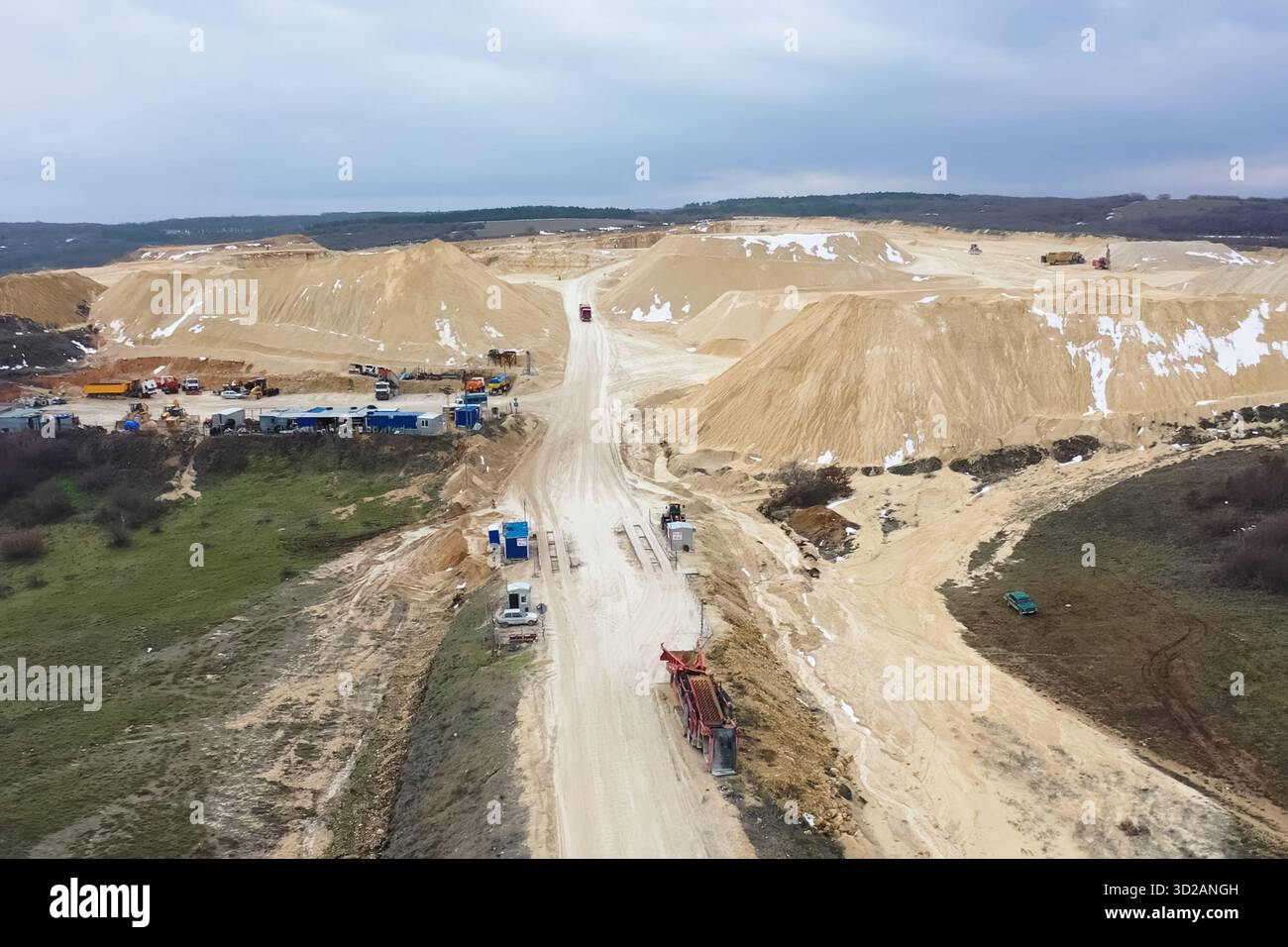 Clay quarry, top view. Clay mining in a quarry Stock Photo - Alamy