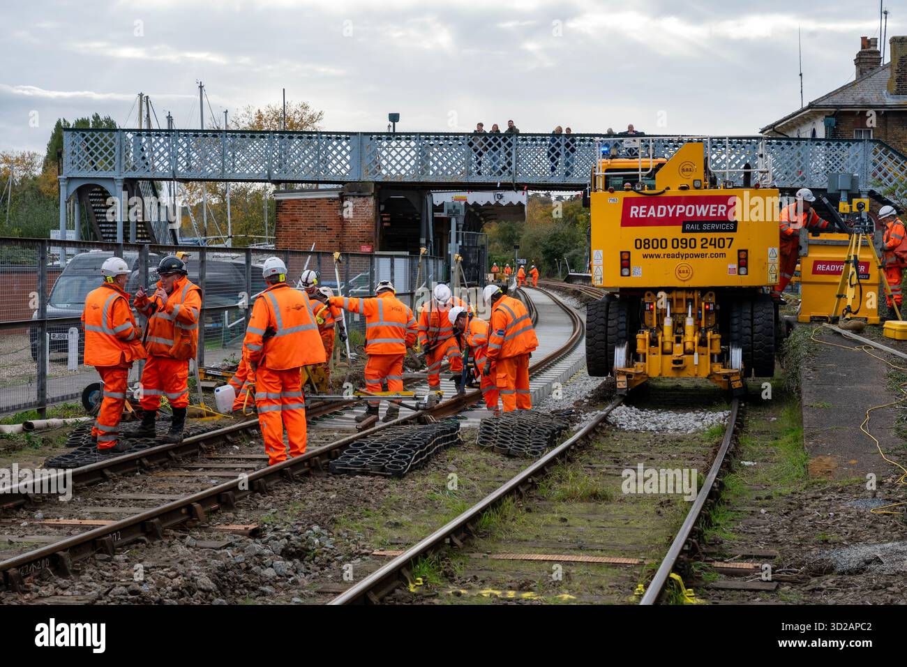 Track replacement on the east suffolk branch line suffolk hi-res stock ...