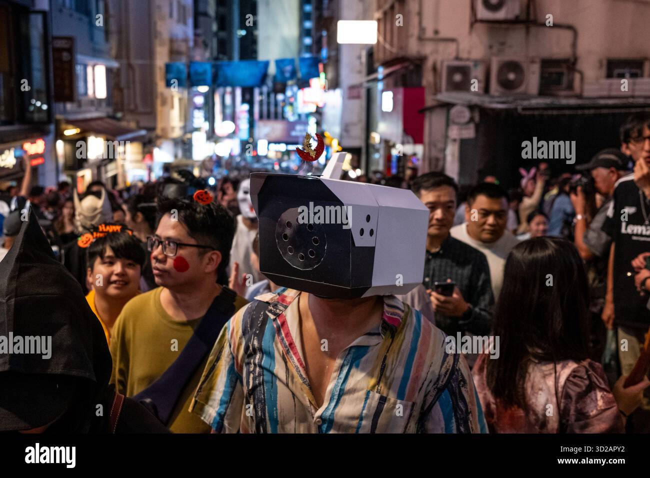 A person wearing a costume which appears to be a cctv camera at Lan ...