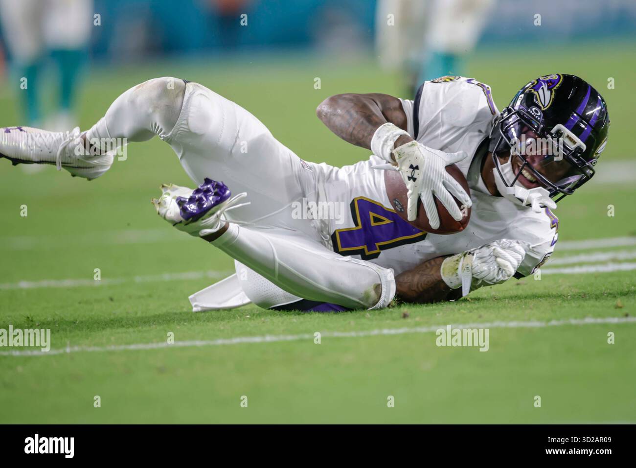 Miami Gardens, FL USA; Baltimore Ravens wide receiver Zay Flowers (4 ...