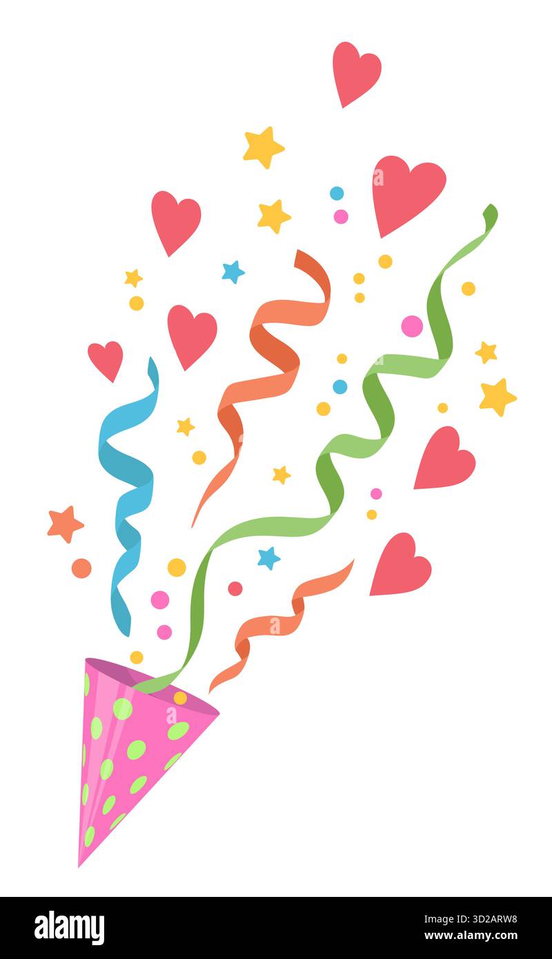 Confetti exploding from party Cut Out Stock Images & Pictures - Alamy