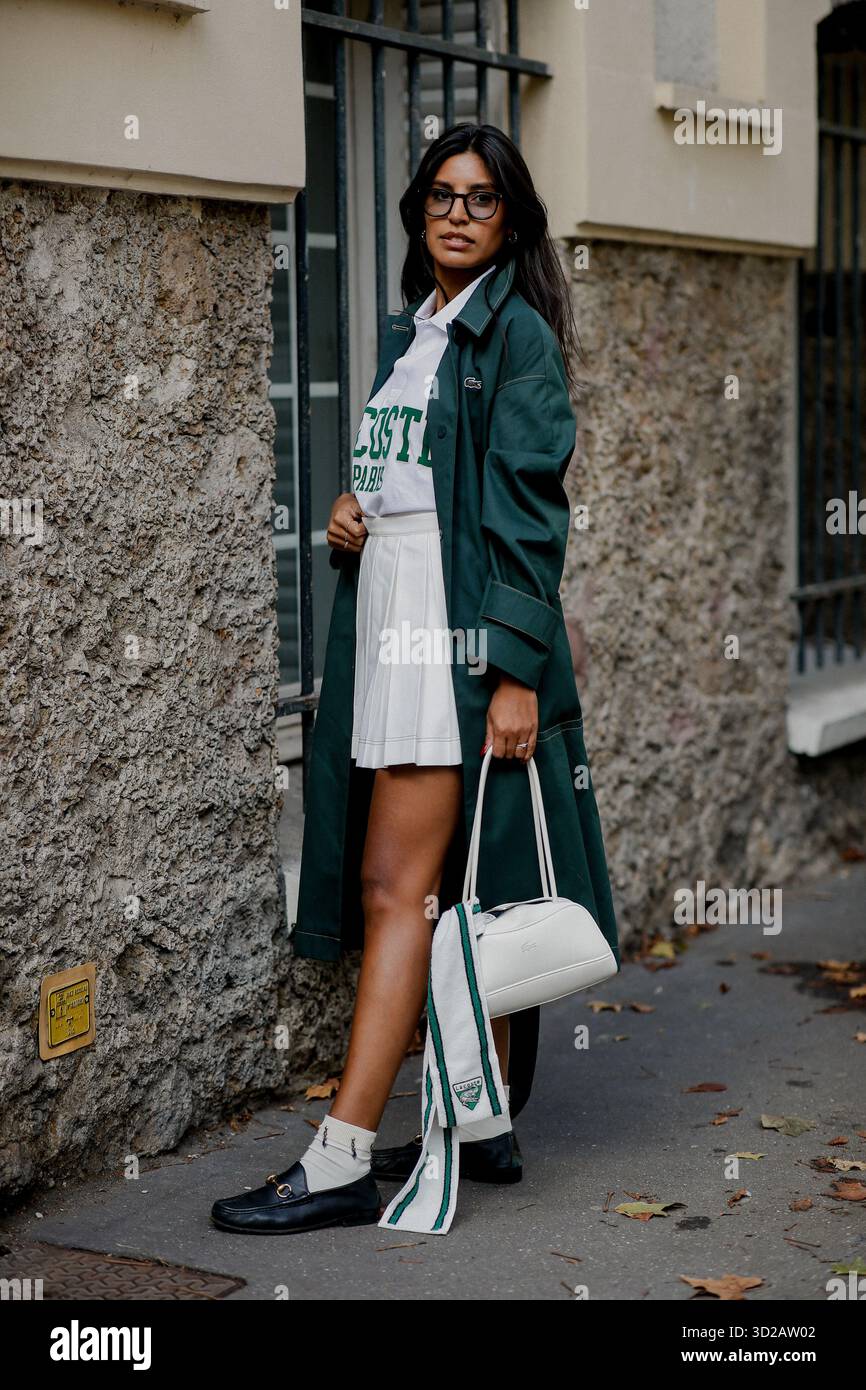 Street style, Barbara Ruiz arriving at Lacoste Spring Summer 2026 ready ...