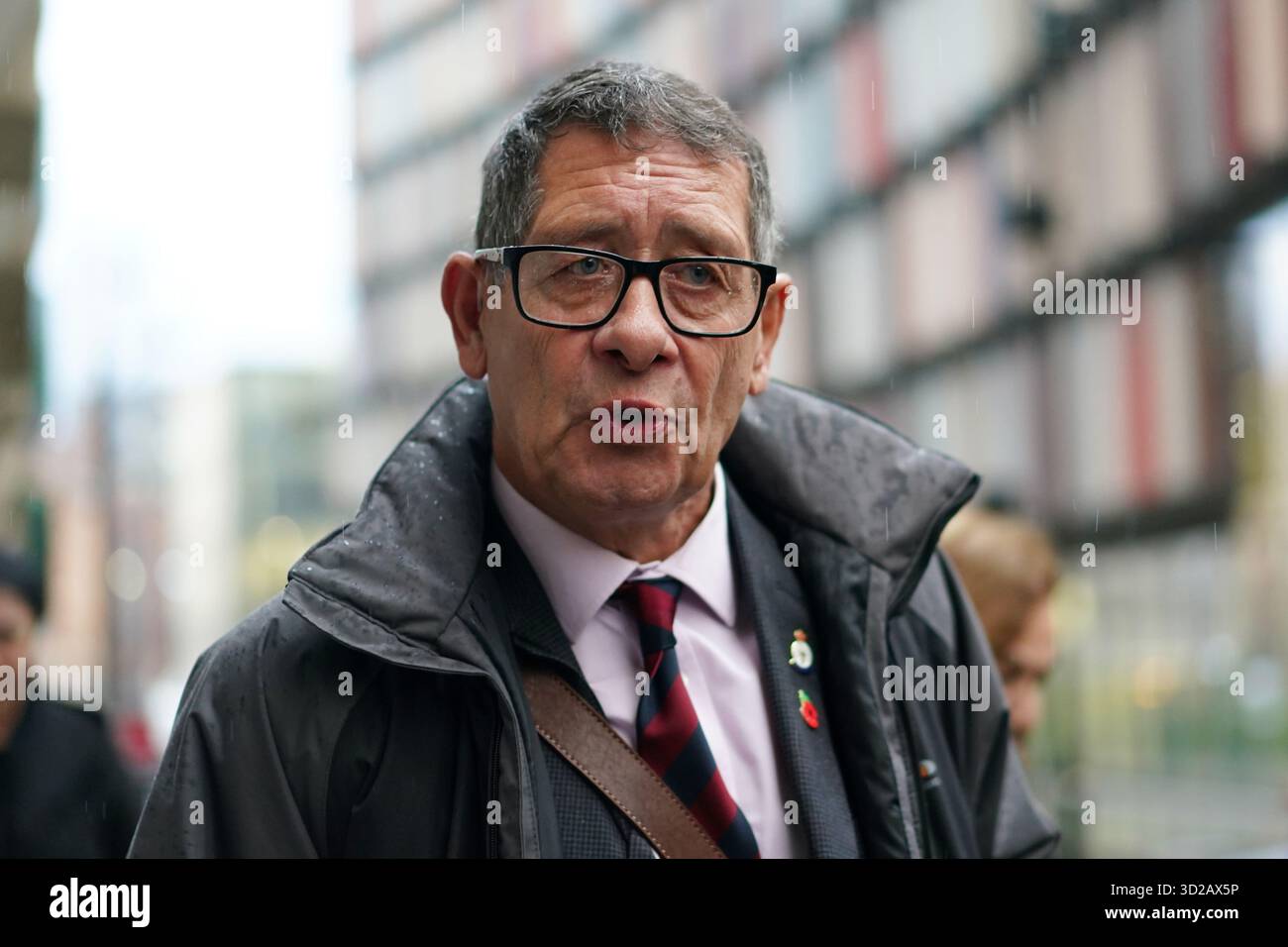 Alan Yates father of Alana Odysseos speaking to the media outside the ...