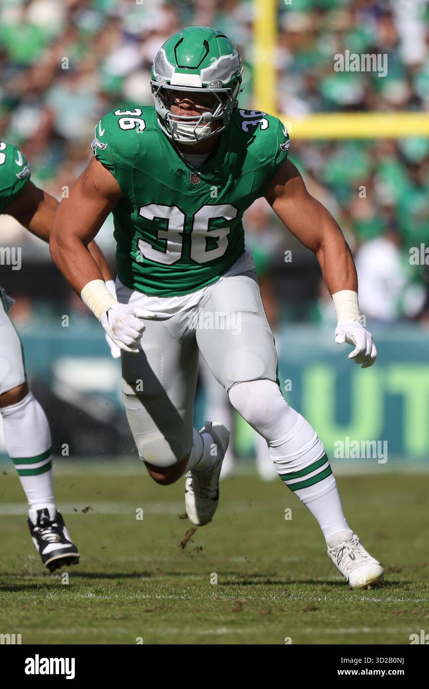 Philadelphia Eagles tight end Cameron Latu (36) rushes during an NFL ...