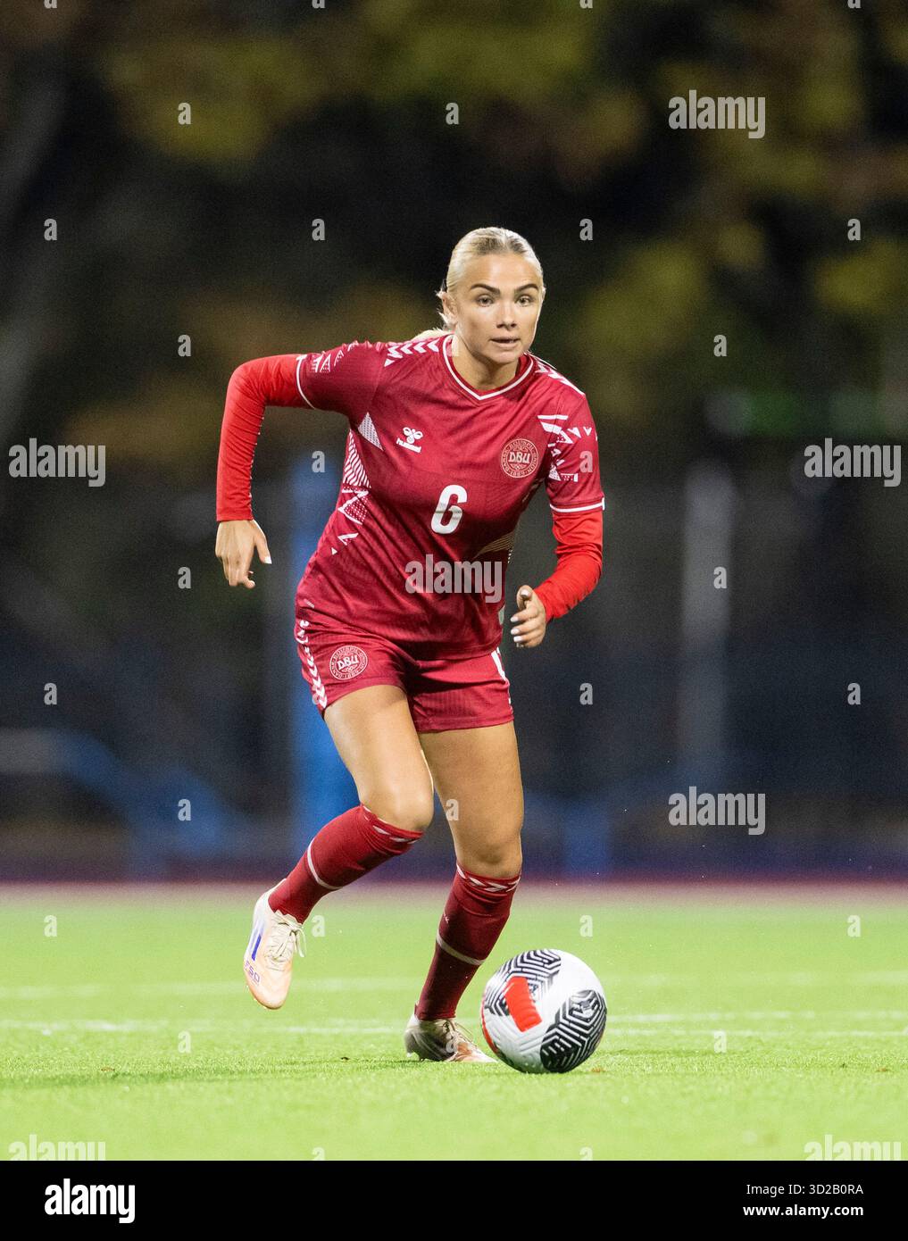 Sofie Lundgaard of Denmark in action during the international friendly ...