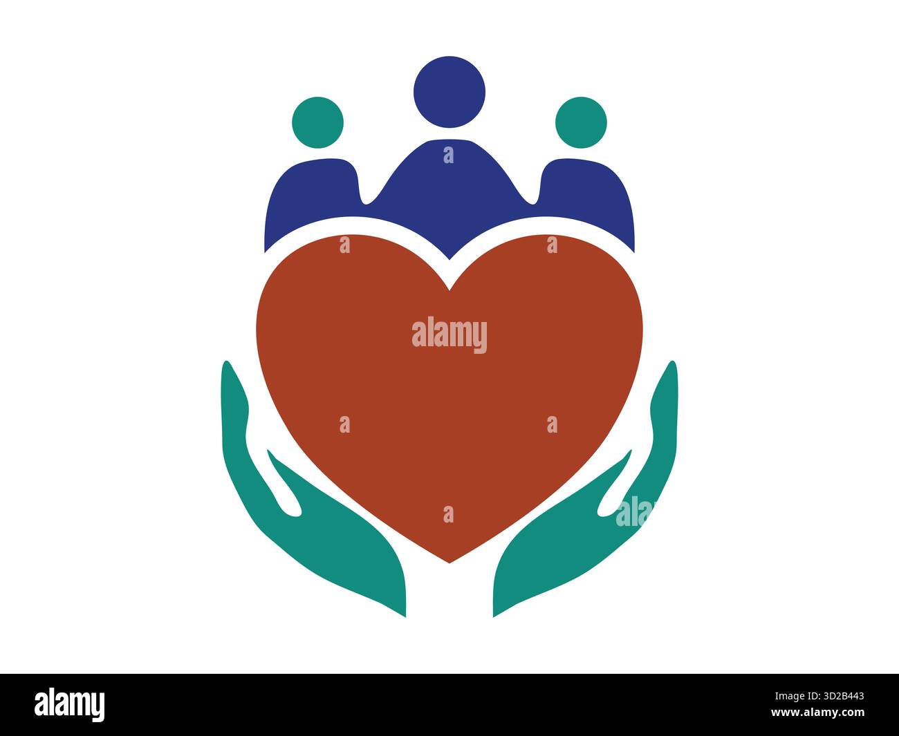 A minimalist caring people group icon showing unity, love, and teamwork ...